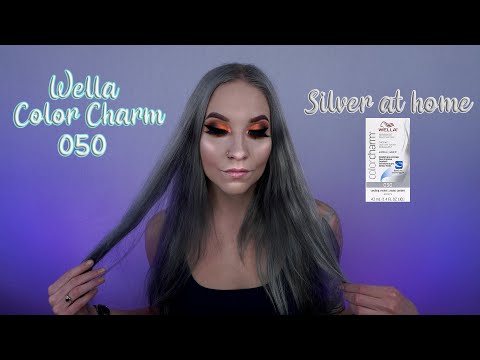 How to dye your hair silver | Wella Color Charm 050 - YouTube