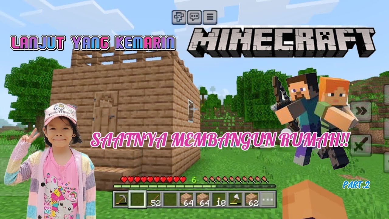 LANJUT !! PETUALANGAN DI MINECRAFT - Minecraft (Part. 2) - YouTube