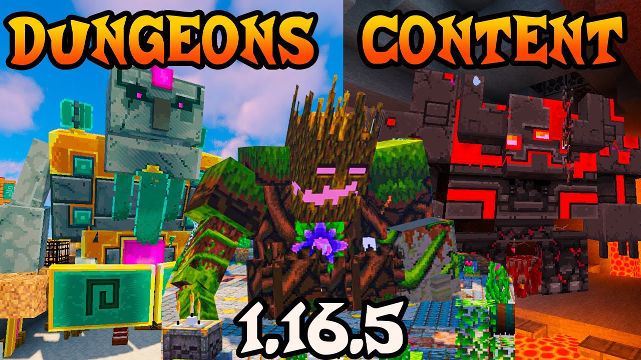 BOSSES DUNGEONS Y MUCHOS - Dungeons Content 1.16.5 - YouTube
