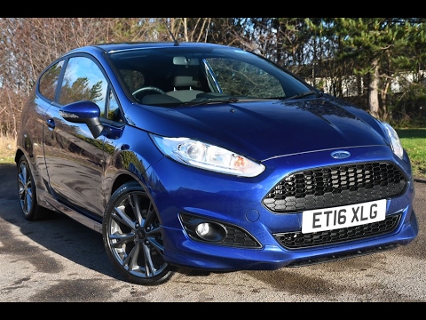 Used Ford Fiesta 1.0 EcoBoost ST-Line 3dr Deep Impact Blue 2016 - YouTube