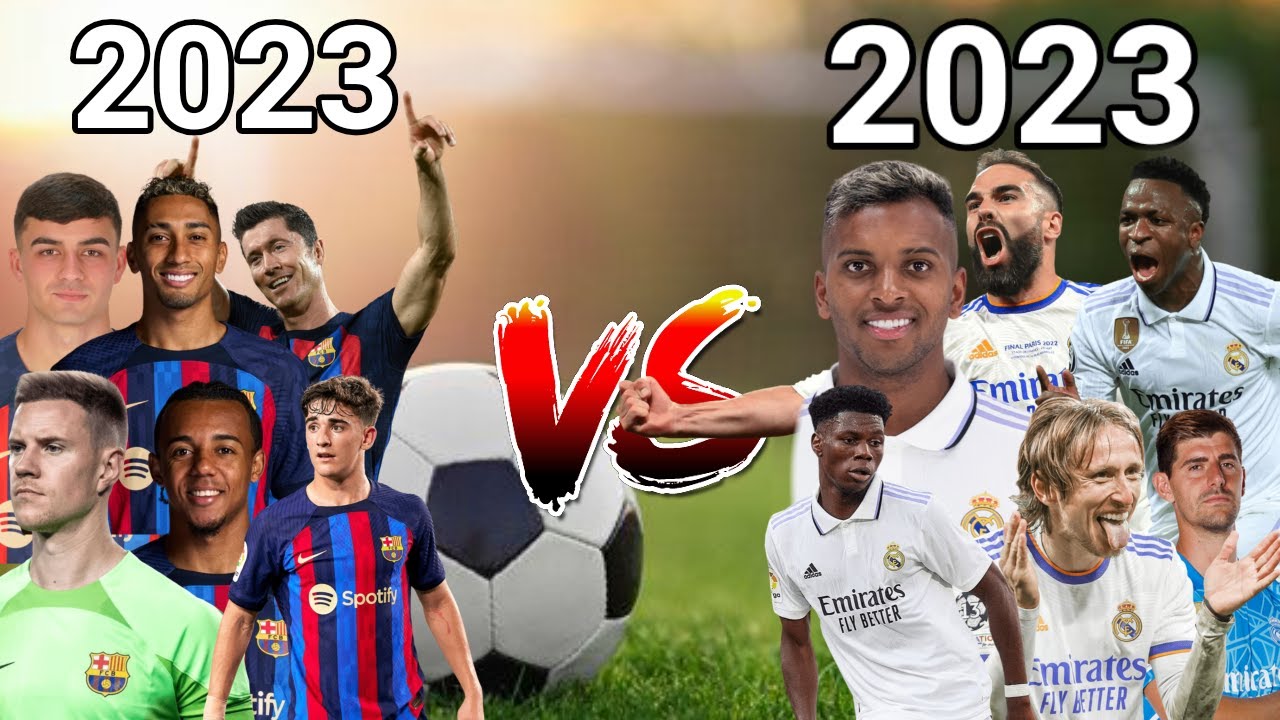 Barcelona 2023 VS Real Madrid 2023 Dembele, Pedri, Benzema, Vinicius ...