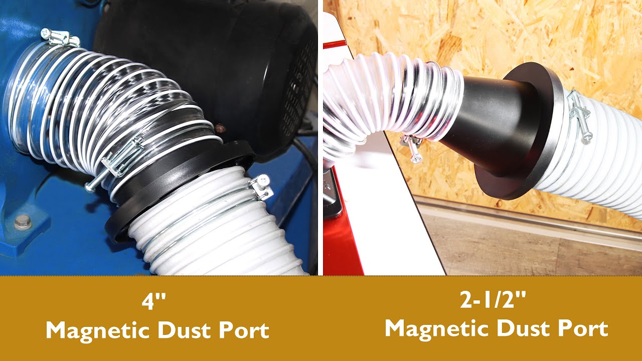 O'SKOOL 4" Magnetic Dust Collector System and 2-1/2" Quick Connect Port ...