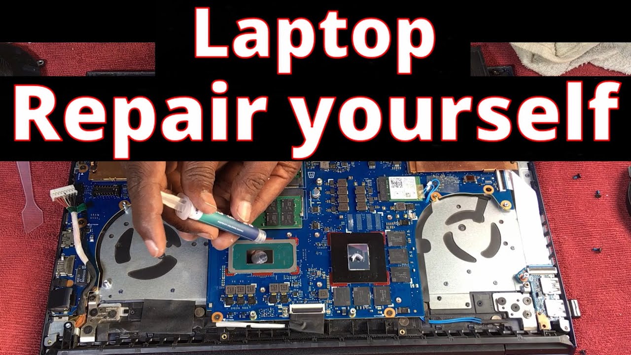 Service yourself HP Gaming Laptop & apply thermal compound. - YouTube