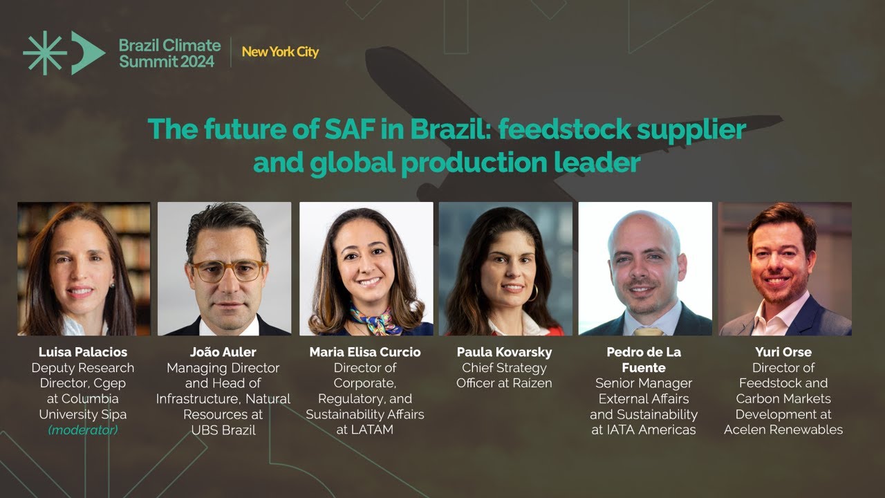 Brazil Climate Summit 2024 - The future of SAF in Brazil: feedstock ...