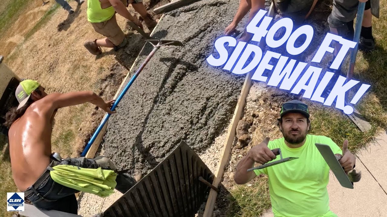 Pouring a new Race Track at a Senior Home! - YouTube