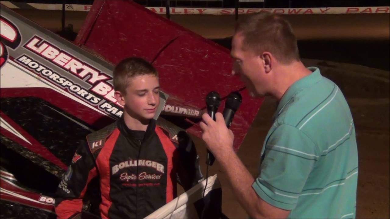 Aaron Bollinger in victory lane at Path Valley 8-13-16 - YouTube