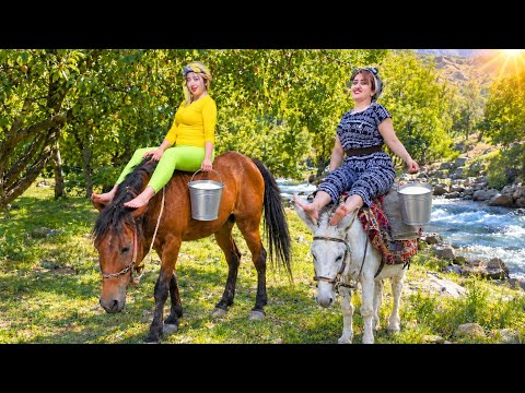 Two Naughty Village Girls Ride a Horse & Donkey! 🐴🫏 What Happened on the Way?!🐑