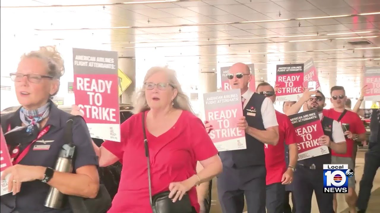 American Airlines fight attendants vote to authorize strike, hold multi ...