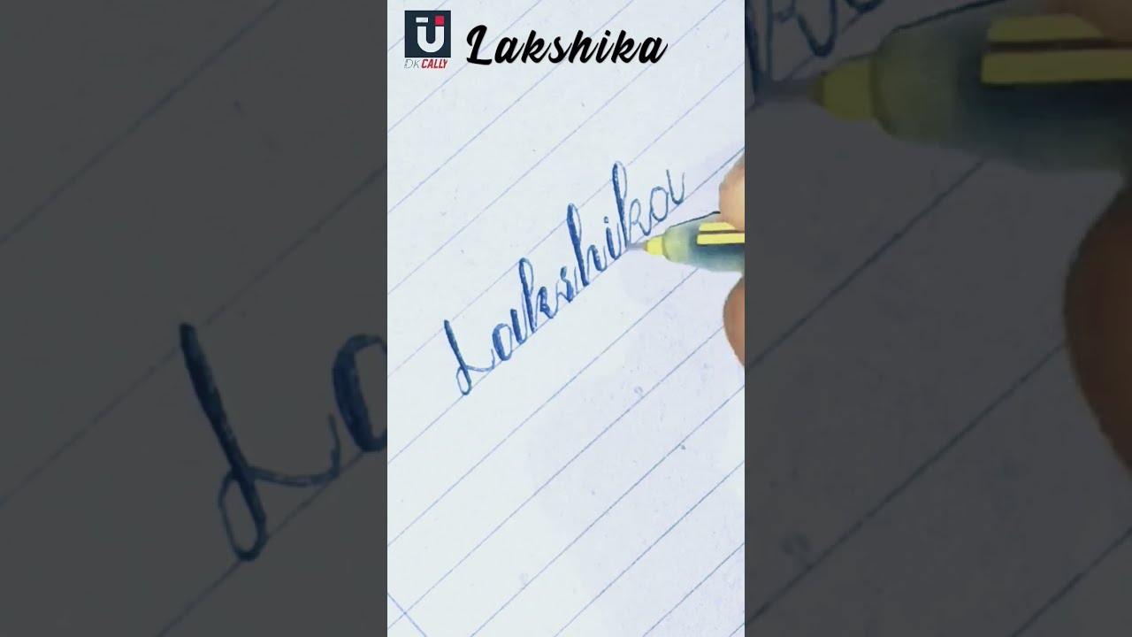 #lakshika how to write #lakshika name in #fake #calligraphy ? PEN DOESN ...