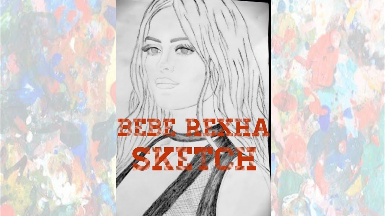 How to draw Sketch of Bebe Rexha | Beauty of Music | Bebe Rexha - YouTube