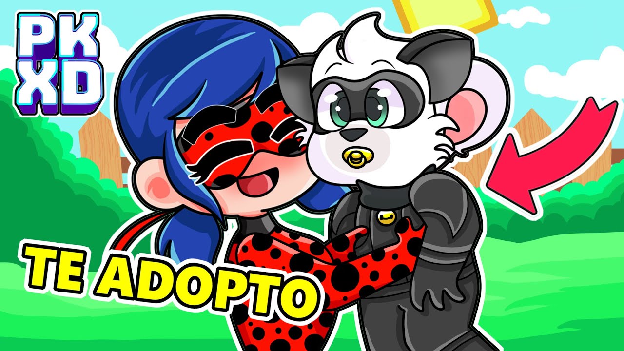 ¡LADYBUG ADOPTA A CAT NOIR BEBÉ EN PK XD! 😱 LADYBUG SE CONVIERTE EN ...