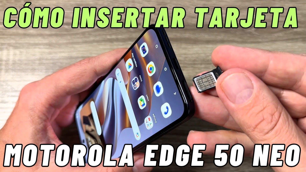 Cómo insertar la tarjeta SIM en Motorola Edge 50 Neo - YouTube