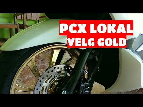 PCX LOKAL 2018 VELG REPAINT GOLD GLOSSY - YouTube