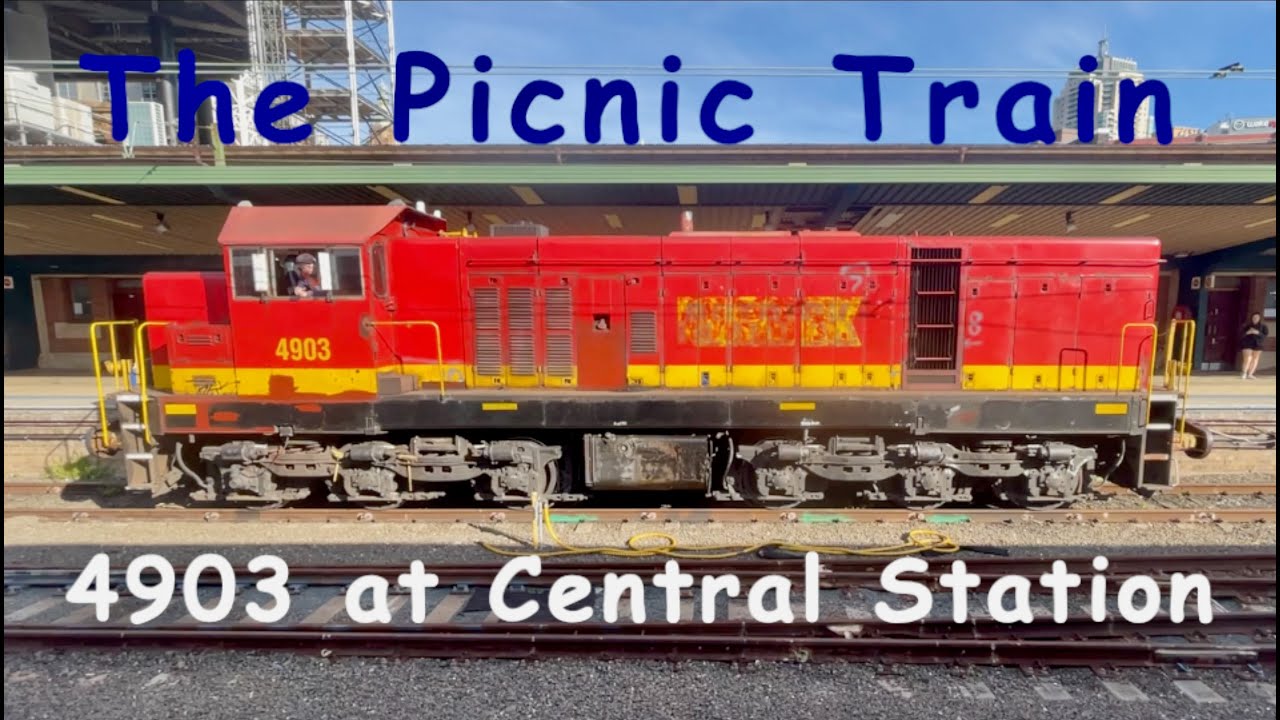 The Picnic Train with Diesel 4903 at Sydney's Central Station - YouTube