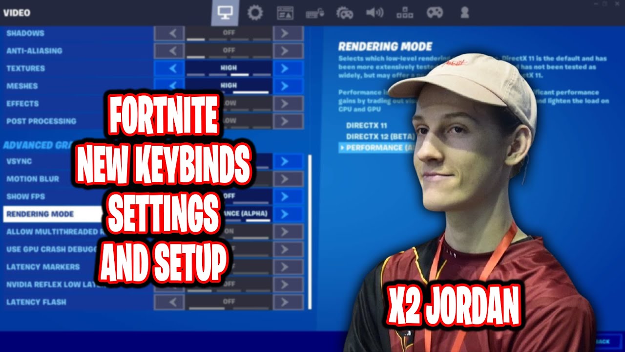 X2 Jordan Updated Fortnite Settings keybinds New Sensitivity and Setup ...