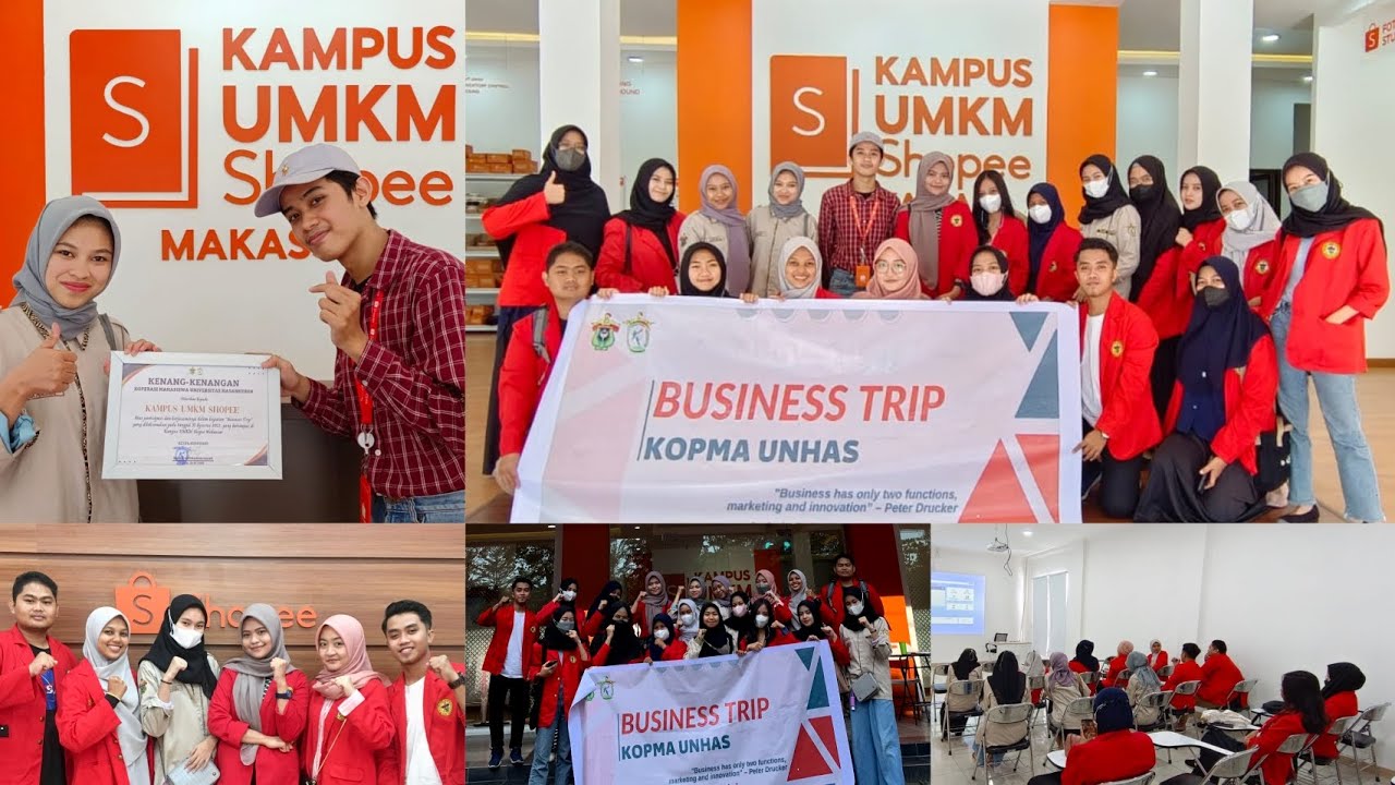 BUSINESS TRIP KOPMA UNHAS X KAMPUS UMKM SHOPEE MAKASSAR - YouTube