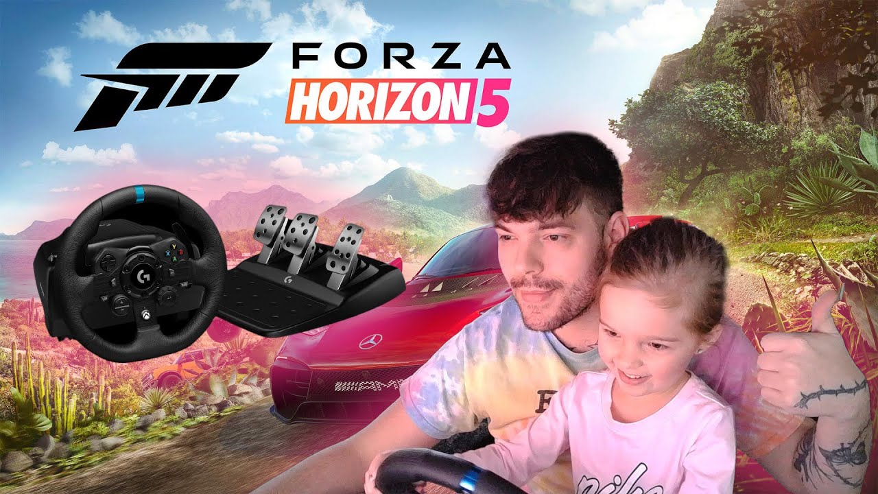 Teaching My 5-Year-Old How to Drive on the Racing Sim on Forza 5! - YouTube