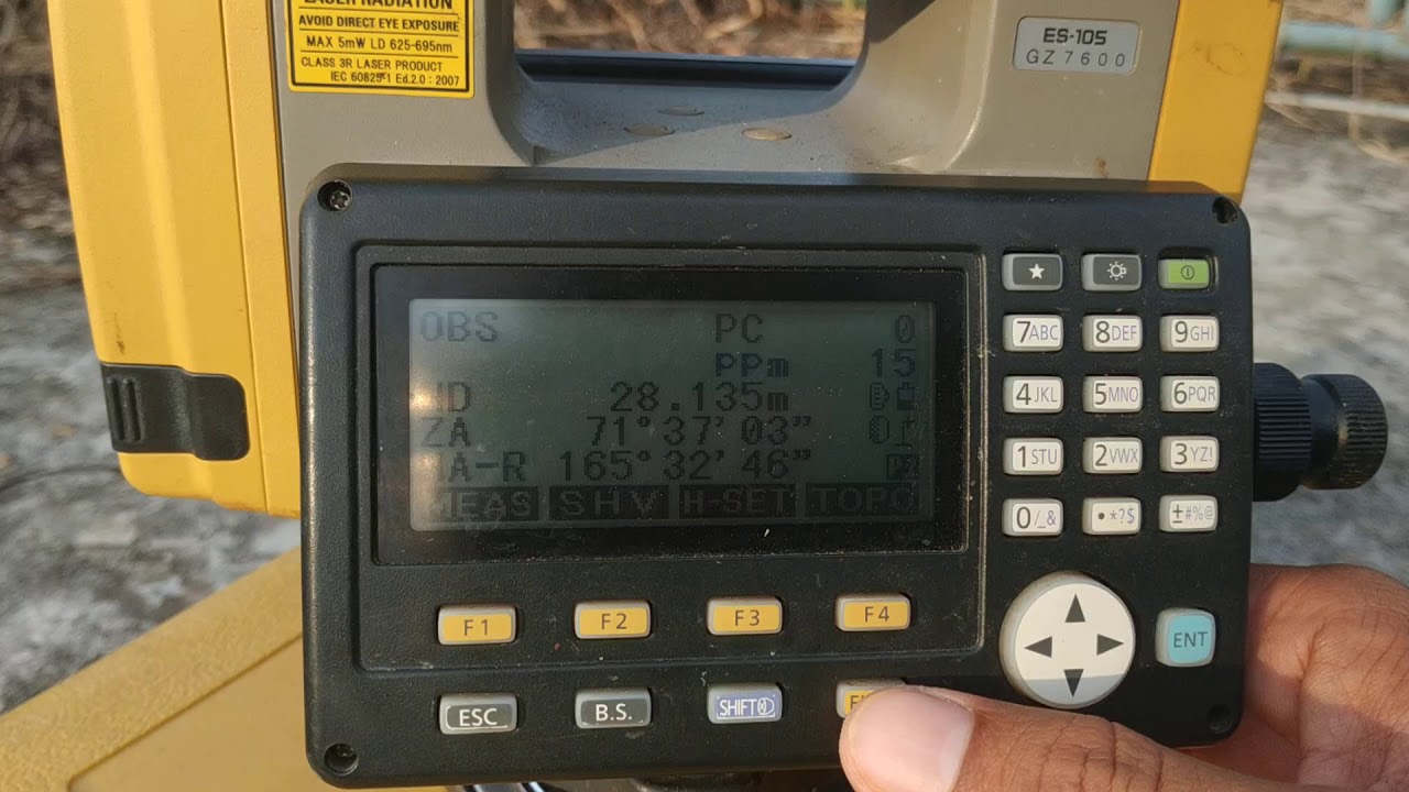 Topcon ES-105 (Stake Out Function) - YouTube