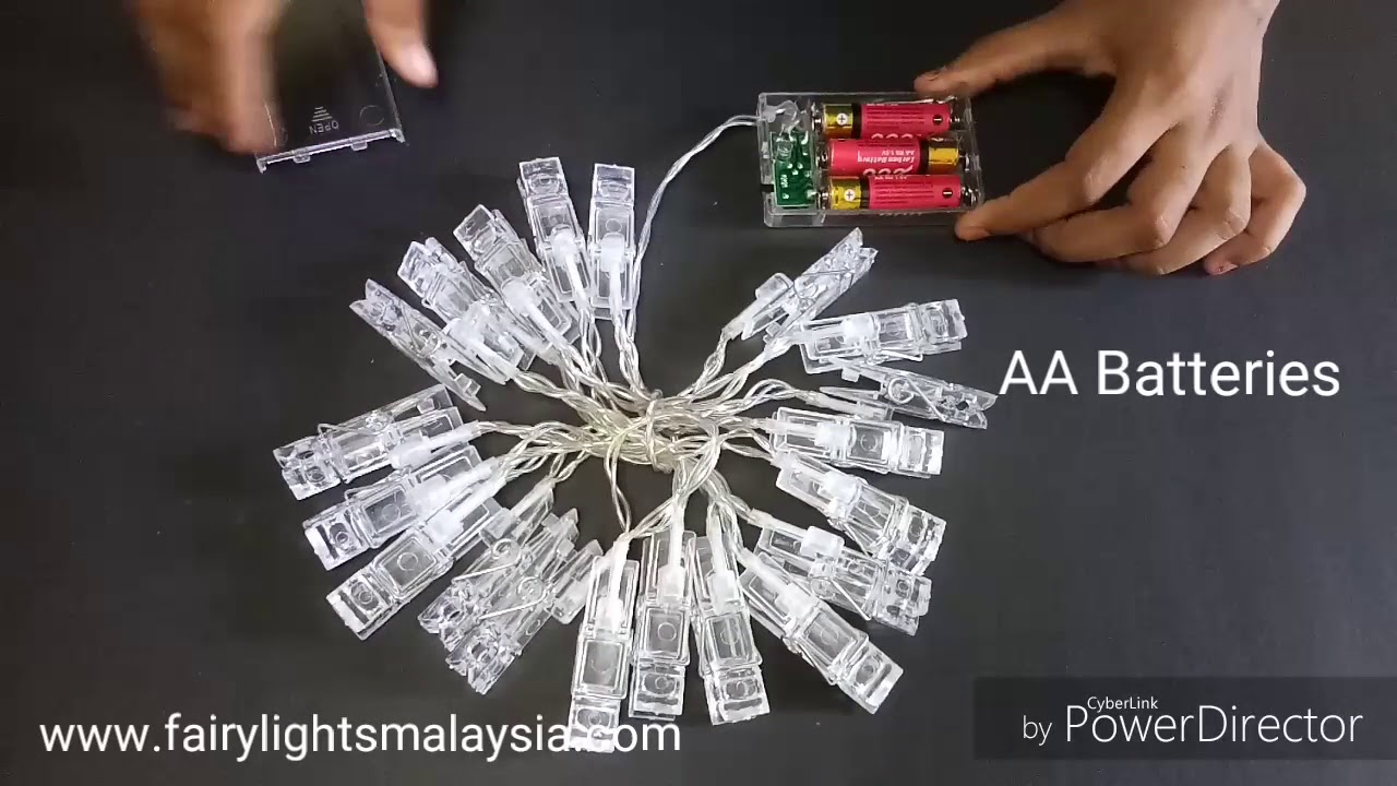 DEMO LED Photo Clip Fairy String Lights - YouTube