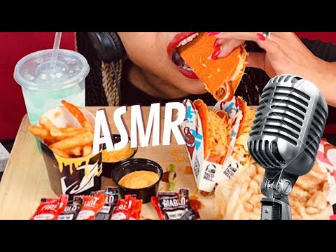 ASMR TACO BELL NACHO CHEESE DORITOS LOCOS TACOS (CRUNCHY SOUNDS) - YouTube