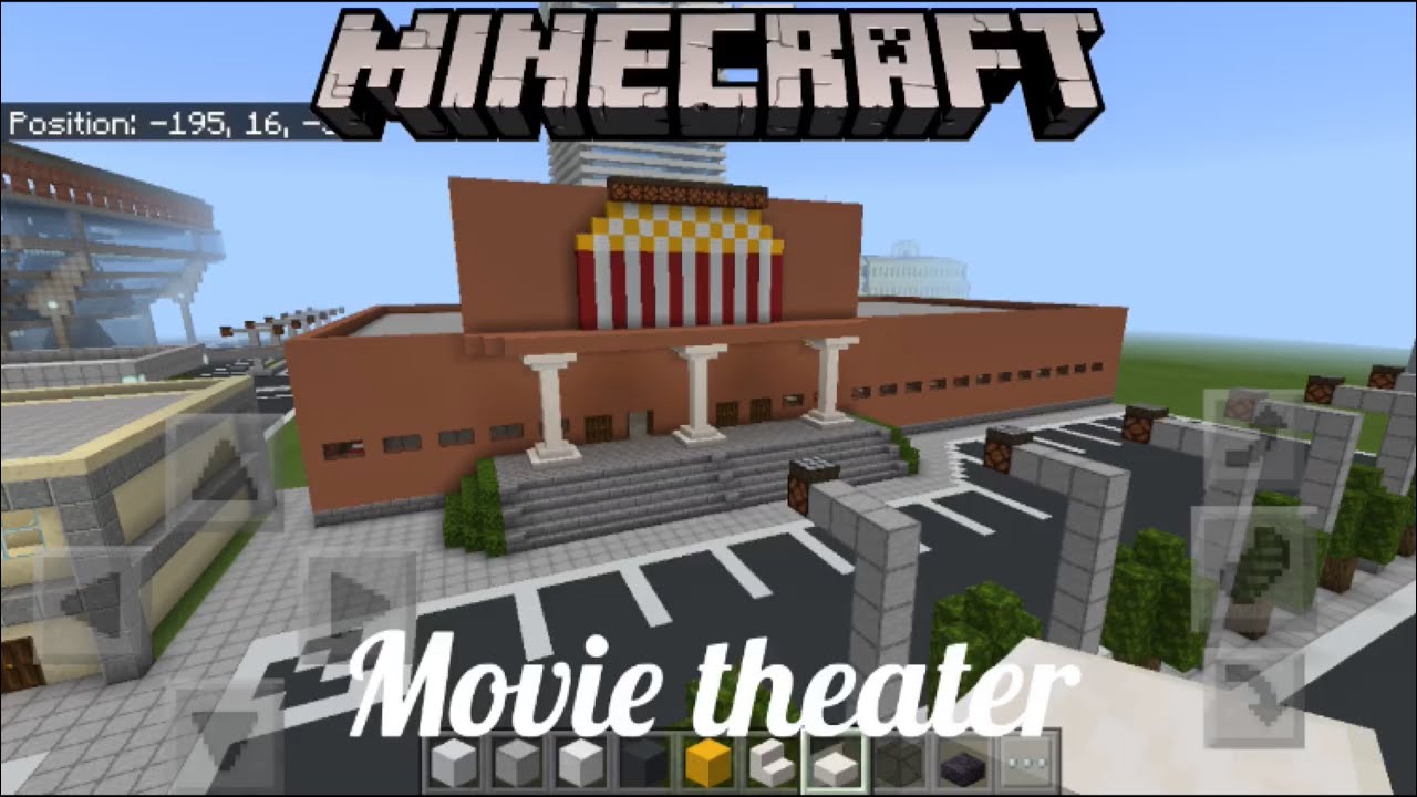 Movie theater in our city (Minecraft) - YouTube