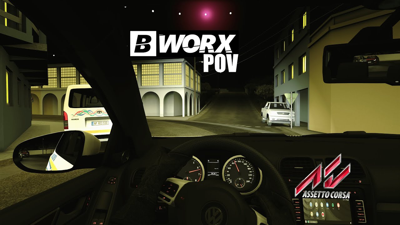 Night Shift in a Golf 6 GTI Police Car - Union Island | POV (Assetto ...