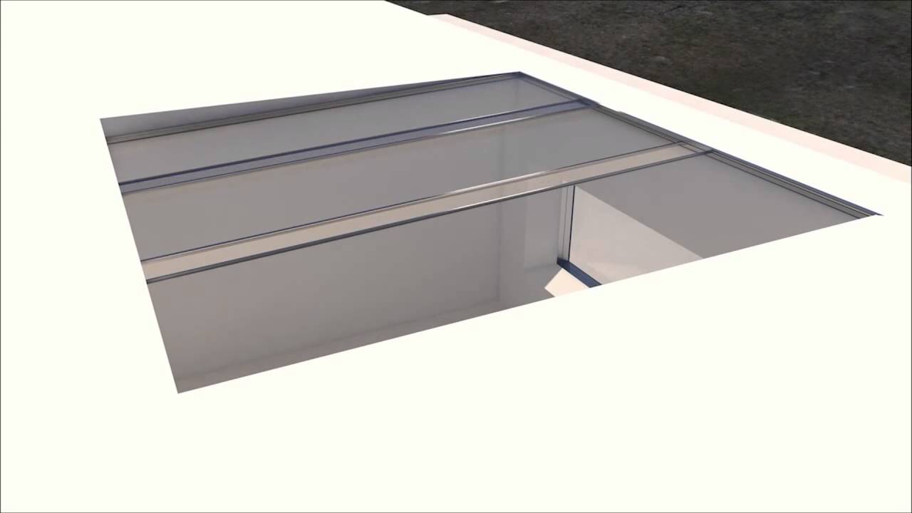 Opening glass roof - Verrière ouvrante - YouTube