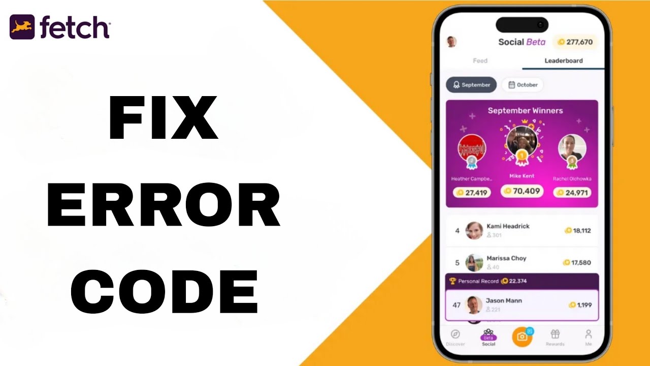 How To Fix And Solve Error Code On Fetch App | Final Solution - YouTube