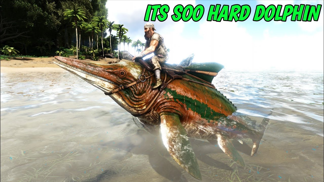 ARK SURVIVAL EVOLVED :- The Island - SO HARD DAY TO TAME DOLPHIN ...