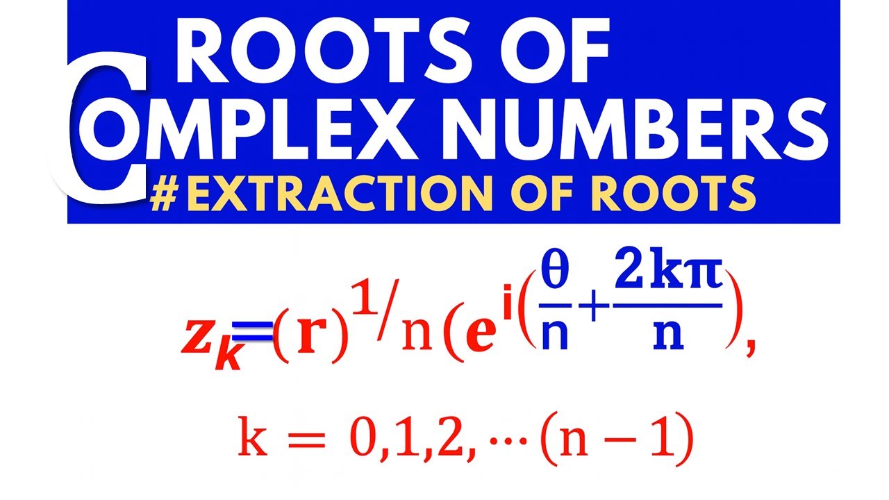Roots of Complex Numbers (Extraction of Roots) — Complete Explanation ...