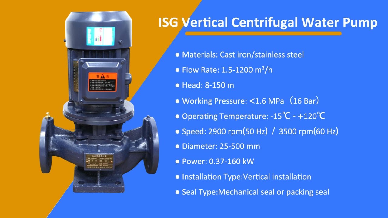 ISG vertical pipeline centrifugal water pumps - Shanghai JUSH PUMP ...