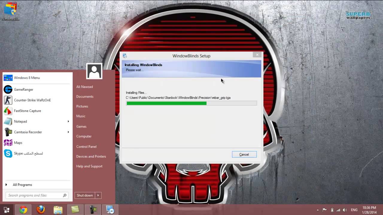برنامج windowblinds 8 لتجميل سطح المكتب 2014 - YouTube