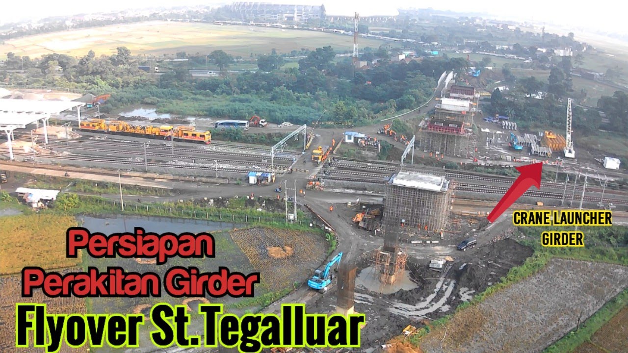 Crane Untuk Pemasangan Girder Flyover Tegalluar Mulai di siapkan ...