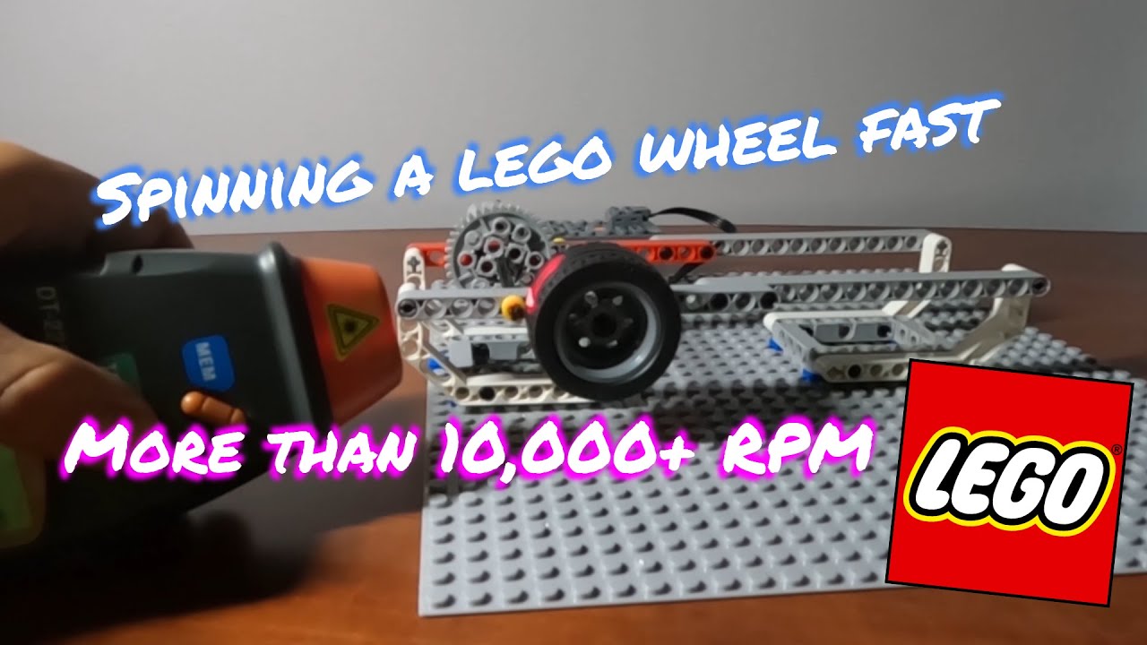Spinning A Lego Wheel Fast With Gear Ratio - YouTube