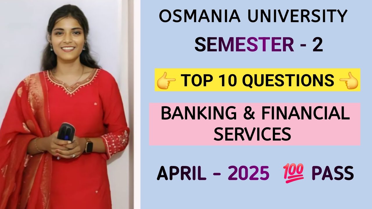 BANKING & FINANCIAL SERVICES || BFS || B.COM || TOP 10 QUESTIONS || SEM ...