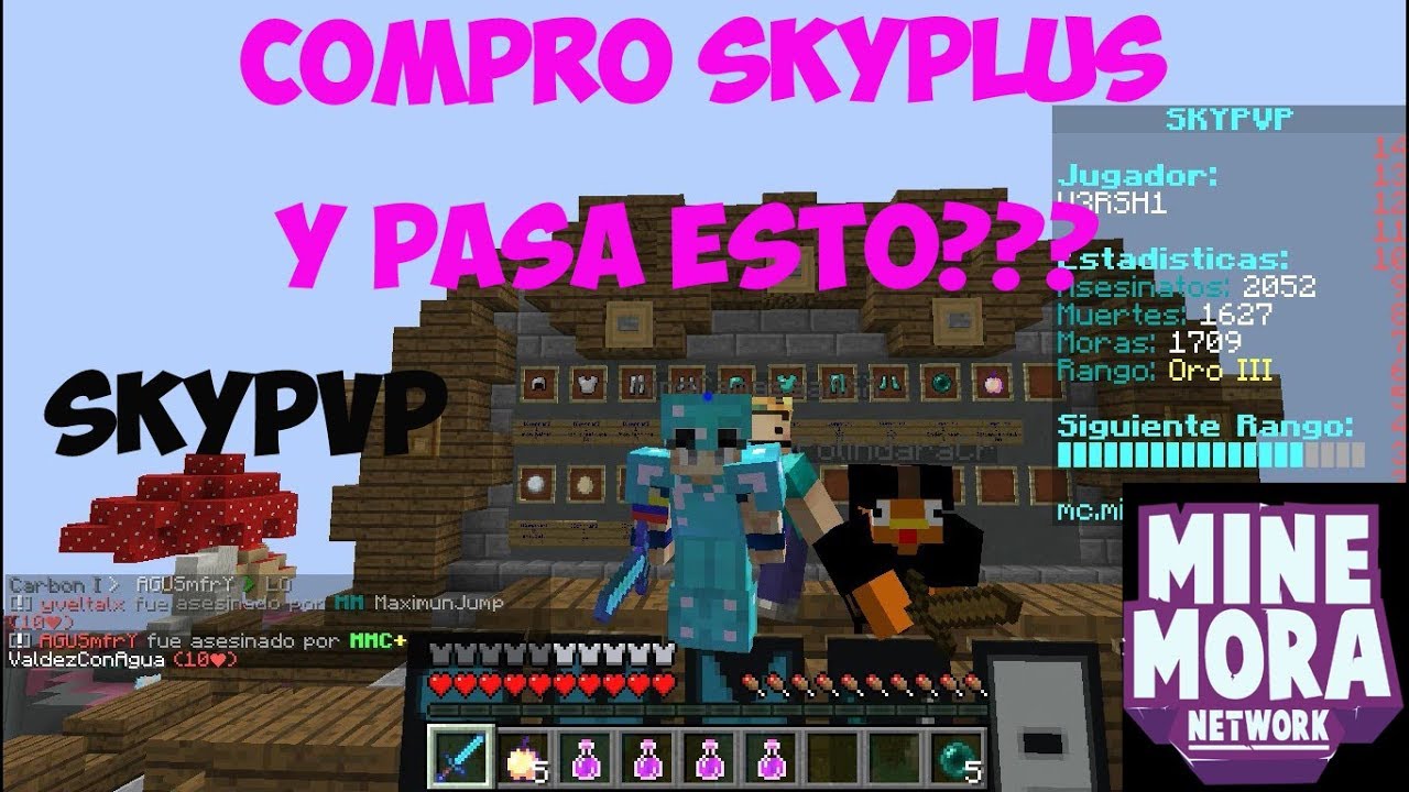 COMPRO SKYPLUS Y PASA ESTO - SKYPVP Minemora Minecraft - YouTube