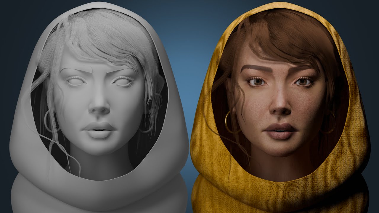 Blender 4.3 - Realistic Girl Portrait Modeling - 3D Sculpting Tutorial ...