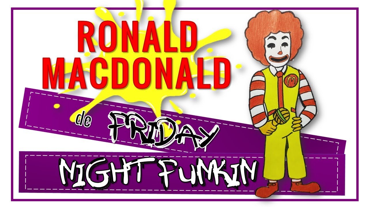 Cómo DIBUJAR a 🤡RONALD MACDONALD 🎤de FRIDAY NIGHT FUNKIN MODS/How to ...