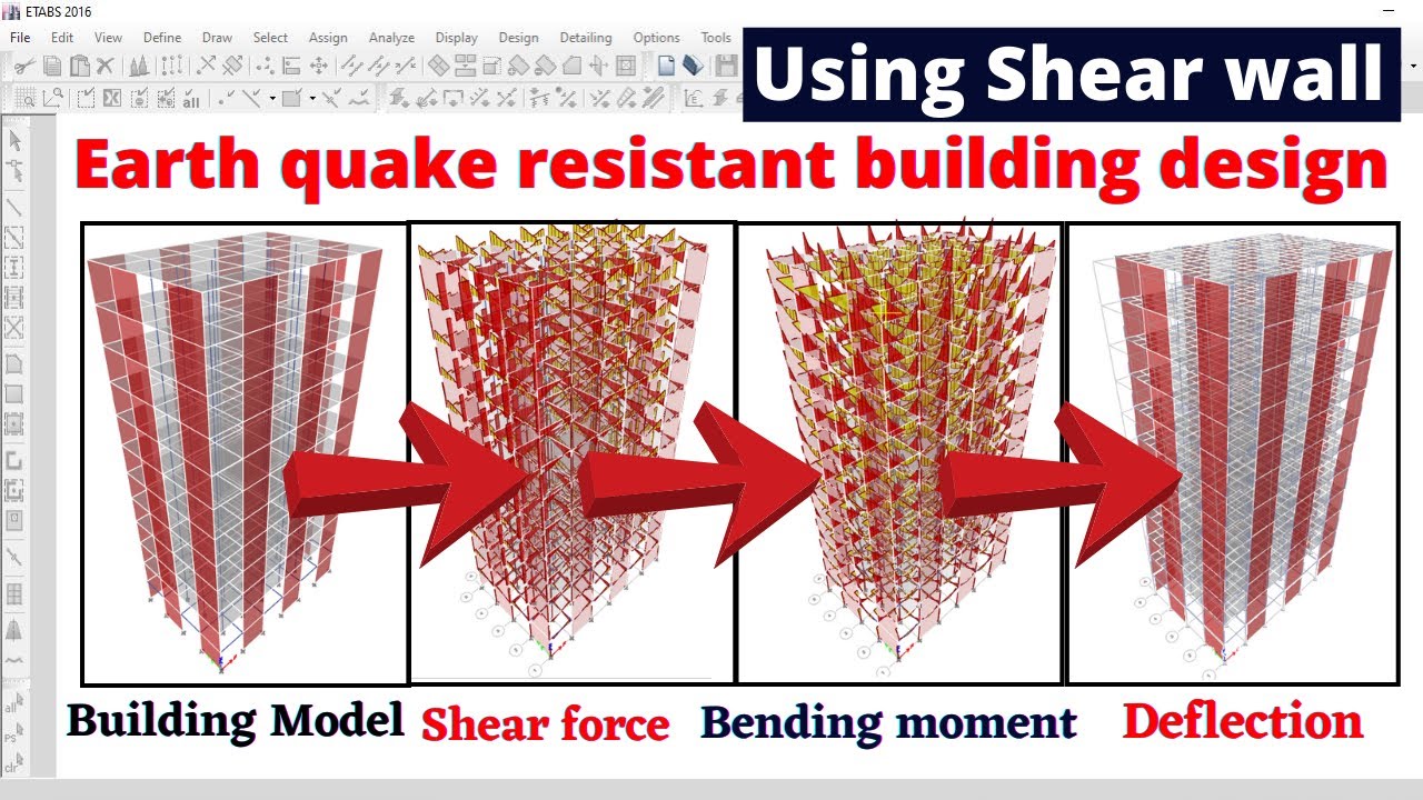 Earth quake resistant building design | shear wall design |civil ...