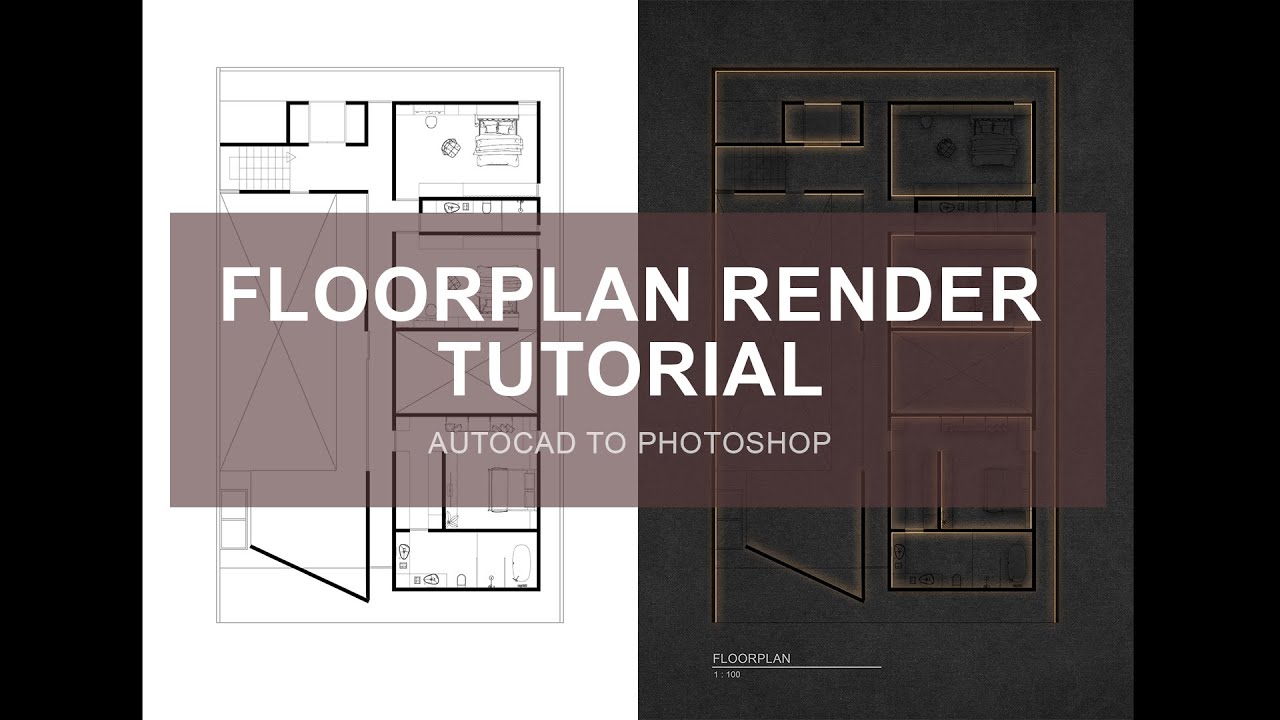 FLOORPLAN RENDER WITH LIGHTING IN PHOTOSHOP (TUTORIAL MEMBUAT DENAH ...