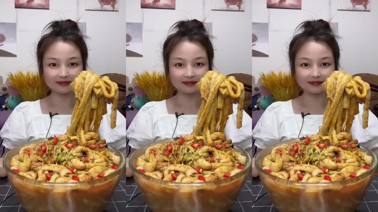 ASMR MUKBANG | SPICY SEAFOOD BOIL CRAB, OCTOPUS, SCALLOP, ENOKI ...