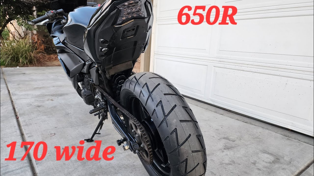 "Ninja 650: Rear Tire Ramp-up to 170!" - YouTube