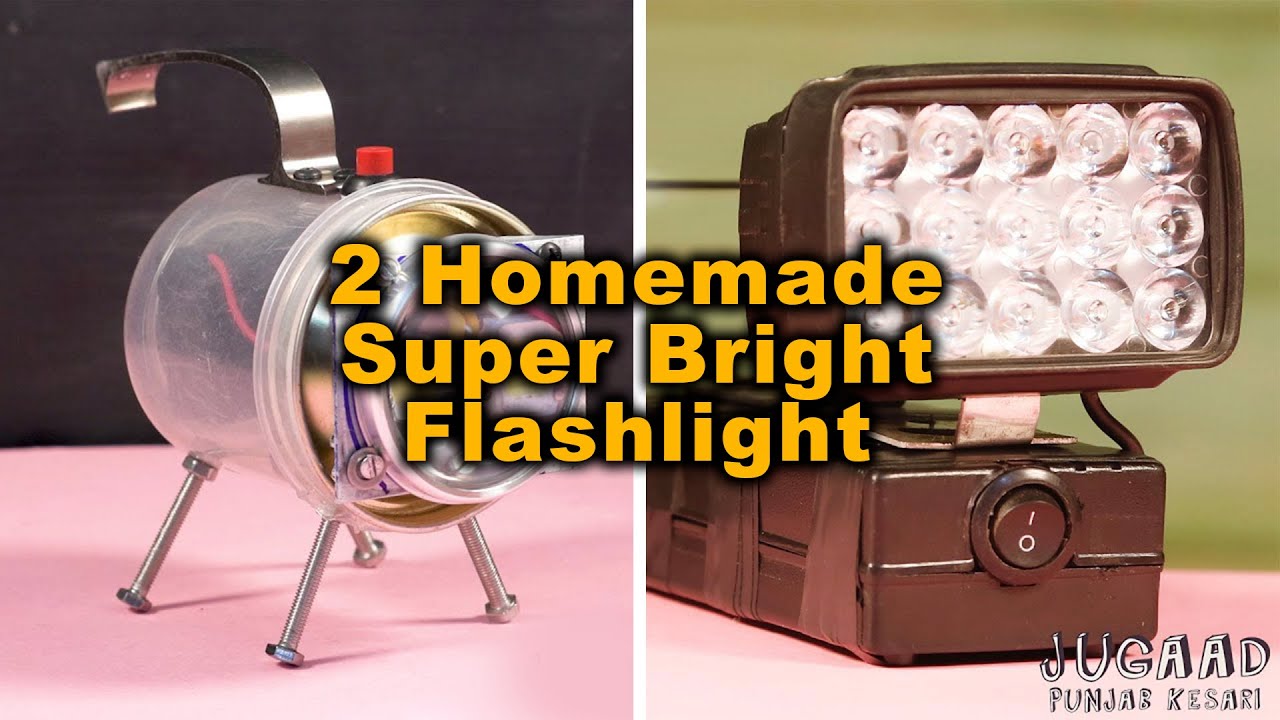 2 Homemade Super Bright Flashlight - YouTube