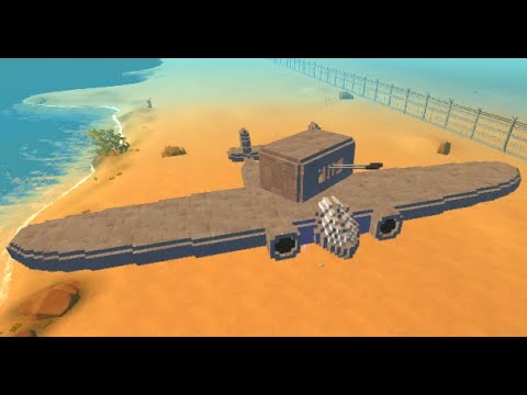 i made a plane with a battleship cannon (scrap mechanic) - YouTube