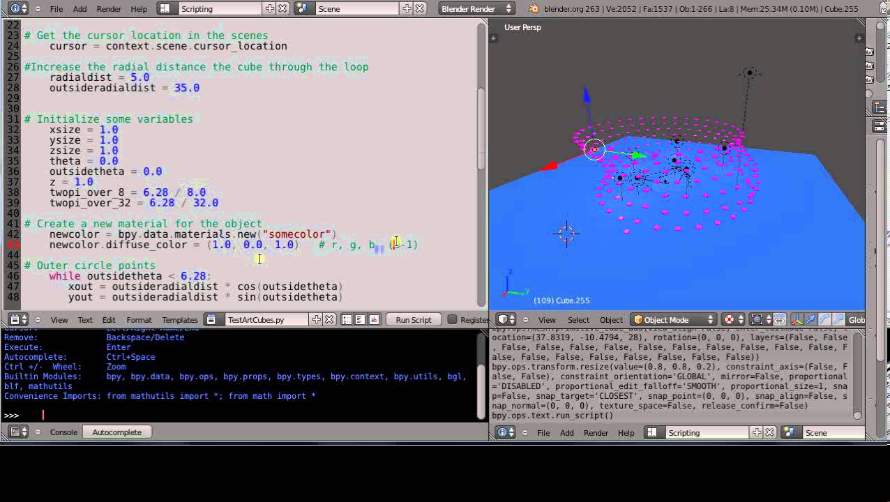 Blender 26 Tutorial Basic Python Programming Part 4 Youtube 2331