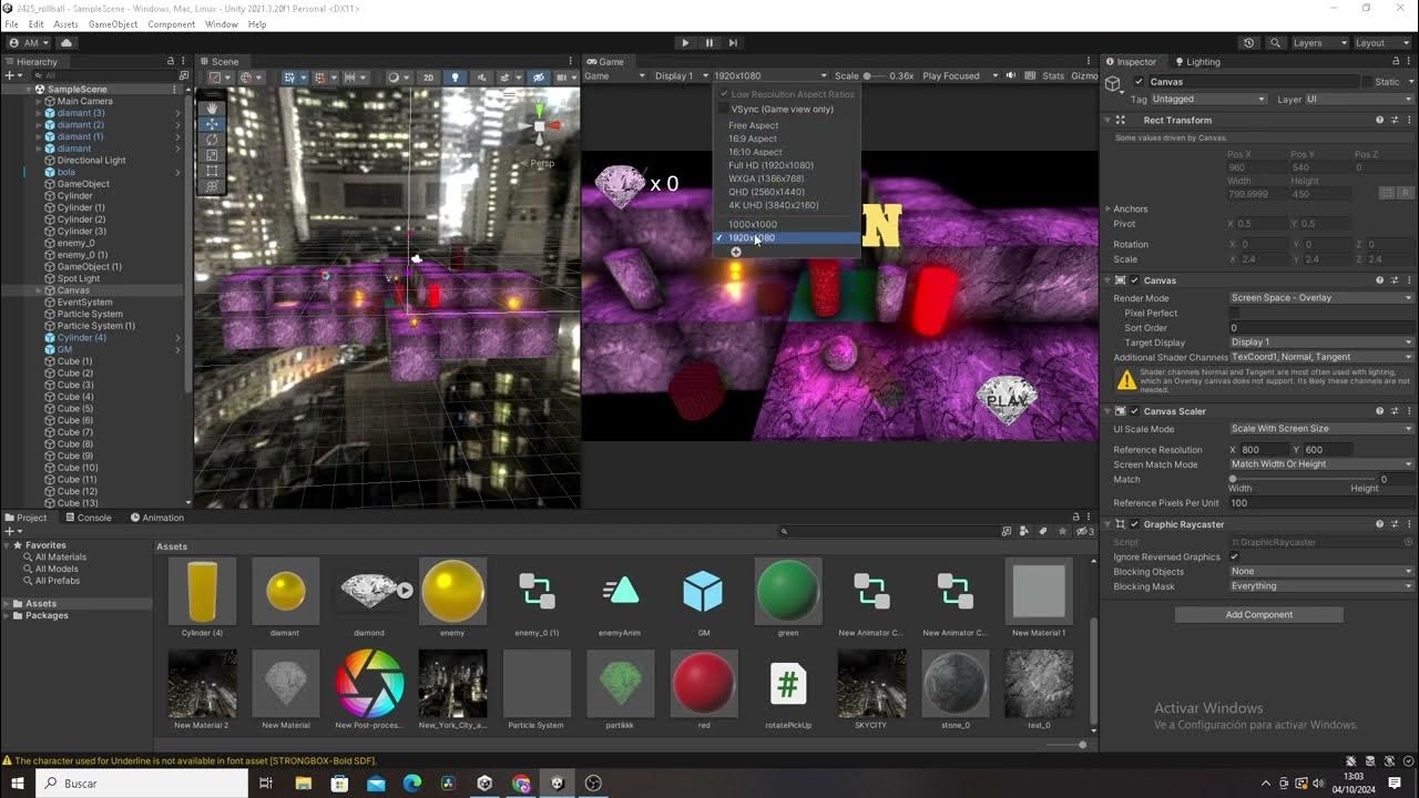 UI Canvas = 16:9 + Scale Screen Size - YouTube