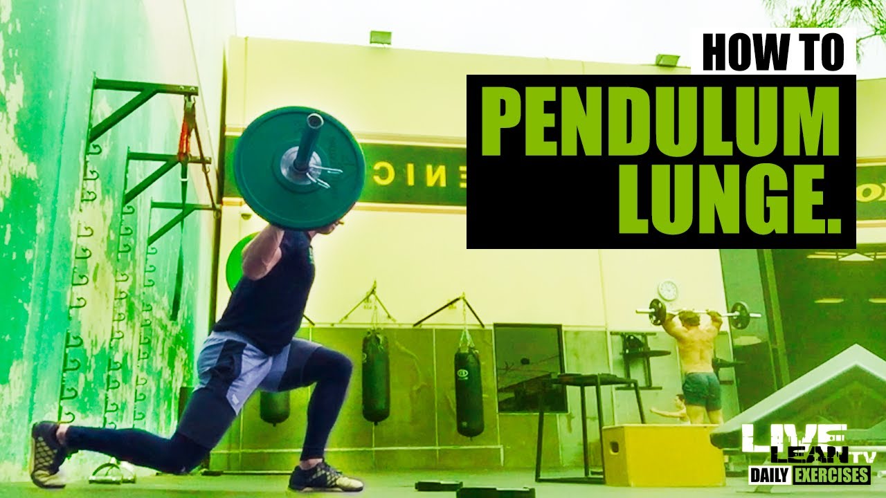 How To Do An ALTERNATING BARBELL PENDULUM LUNGE | Exercise ...