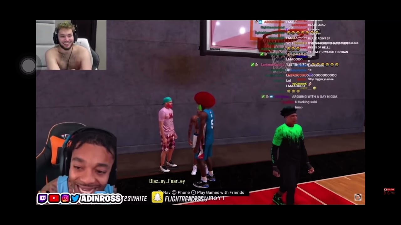 Adin Ross reacts to Flightreacts rage & cries after LOSING Troydan 2K19 ...