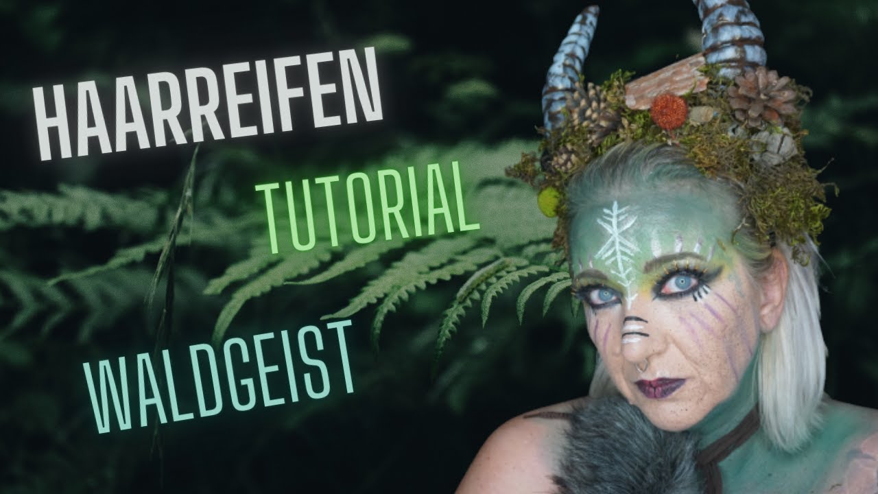 Diy / Haarreifen selber Basteln / Tutorial ( Waldgeist ) Leicht - YouTube