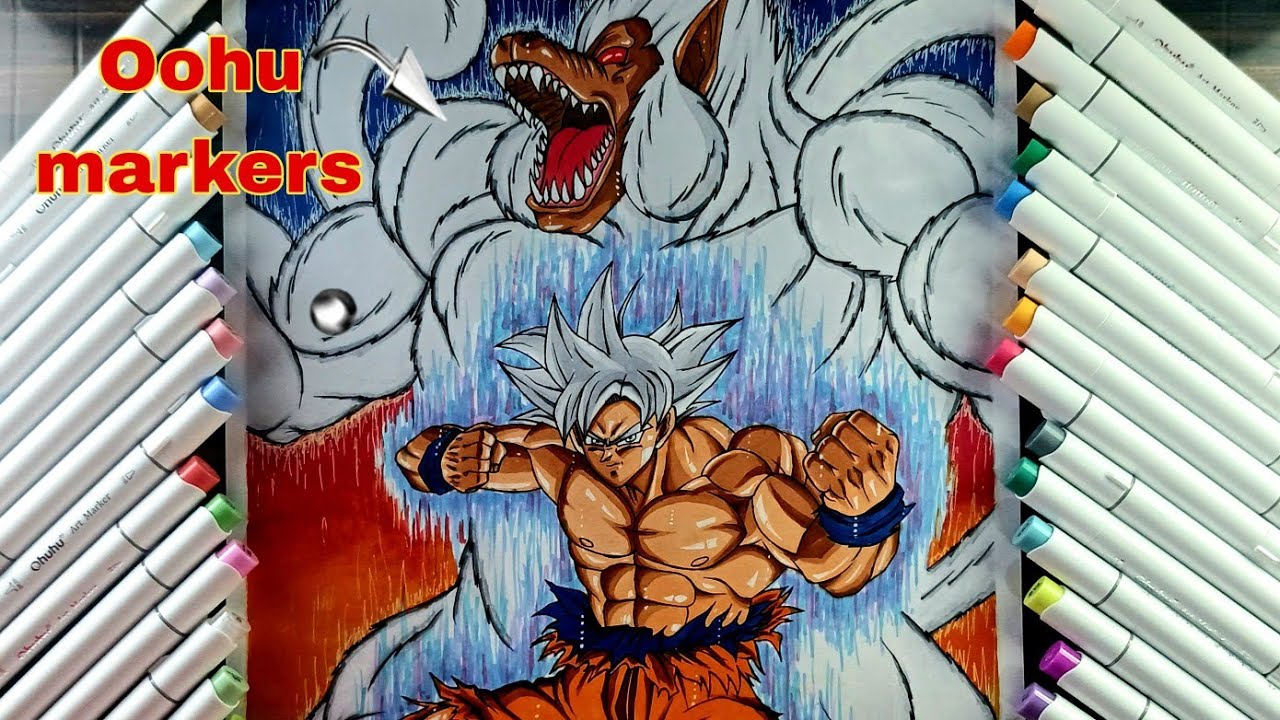 How to make Goku mui | Drawing Goku mui Great ape Oozaru - YouTube